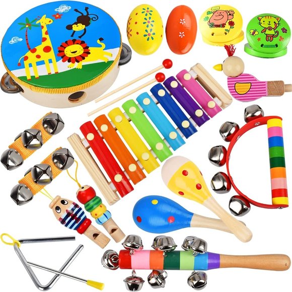 Toys | Kids Musical Instruments Set 2 Pcs Wooden Shakers Percussion ...